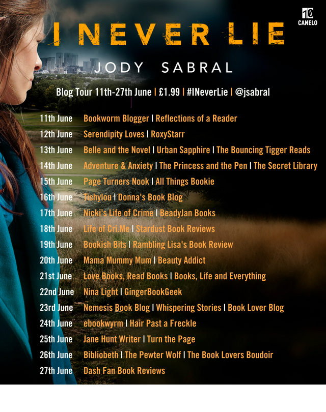 Blog Tour – I Never Lie by Jody Sabral – Urban Bookworm